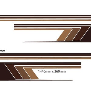 Vehicle Side Stripes Retro Colours Suitable for Landcruiser Jeep Van ...