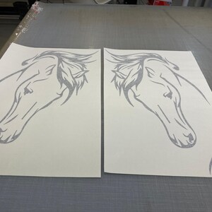 Qty 2 Large Horse Decal Ute 4wd Horse Float Stickers H001 - Etsy