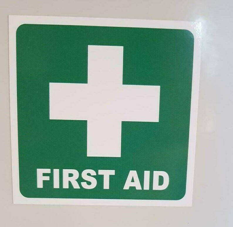 Qty 10 X First Aid Decal Sticker 100mm X 100mm - Etsy