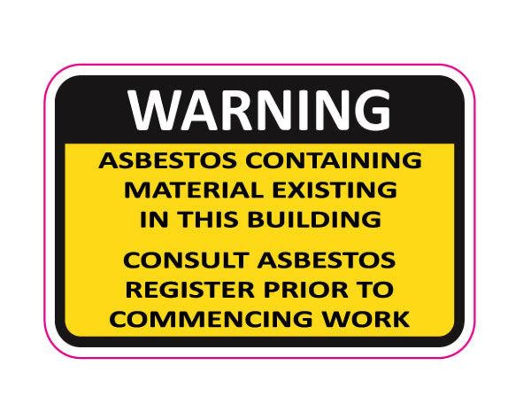 Pack of Asbestos Warning Stickers Vinyl Decals - Etsy