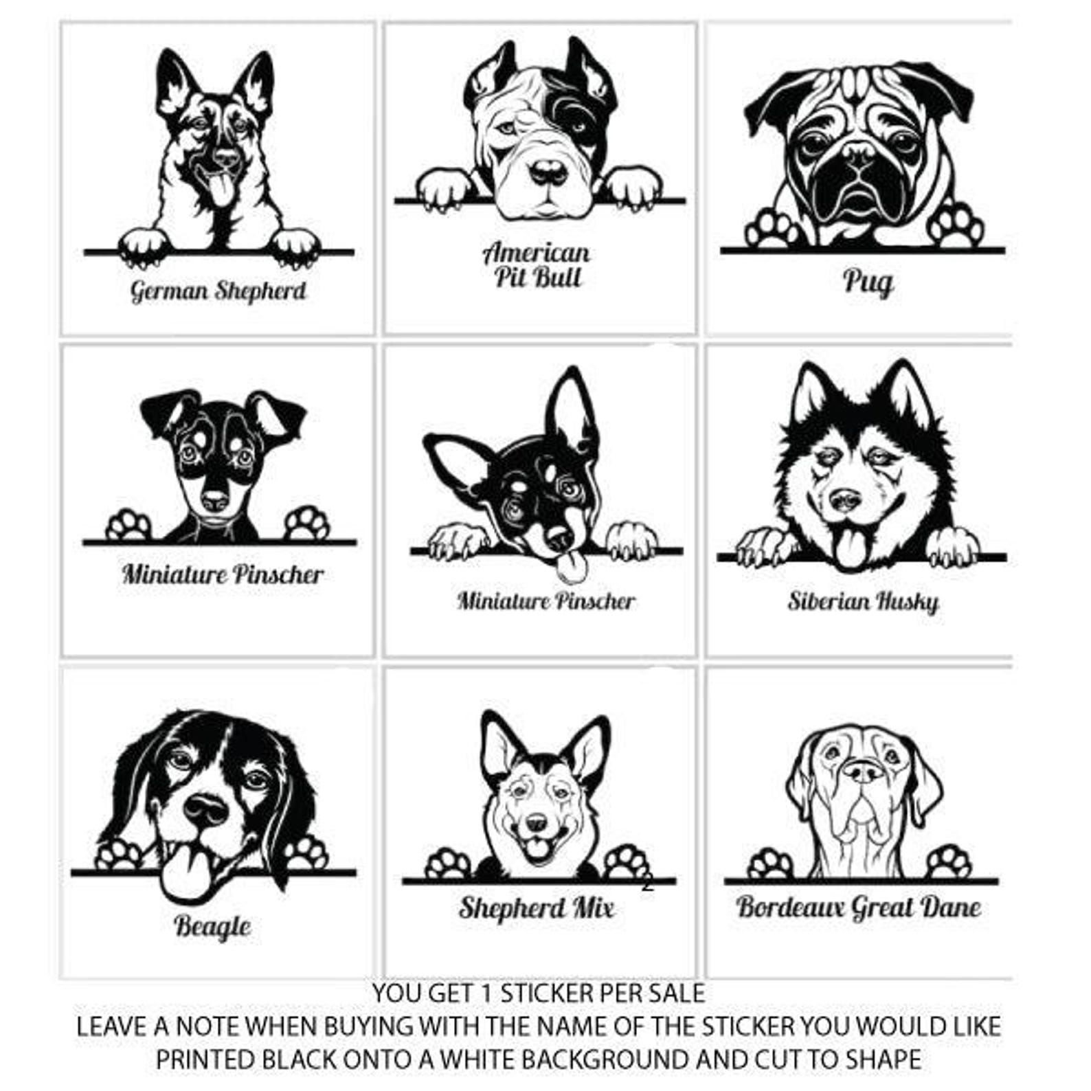 Cute Peeping Dog On-board-car--sticker-decal,-car-,-window,-vehicle Dog ...