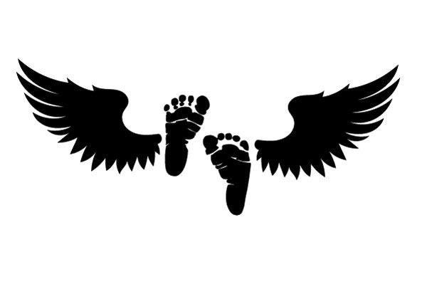 Baby Feet With Angel Wings Decal Sticker - Etsy