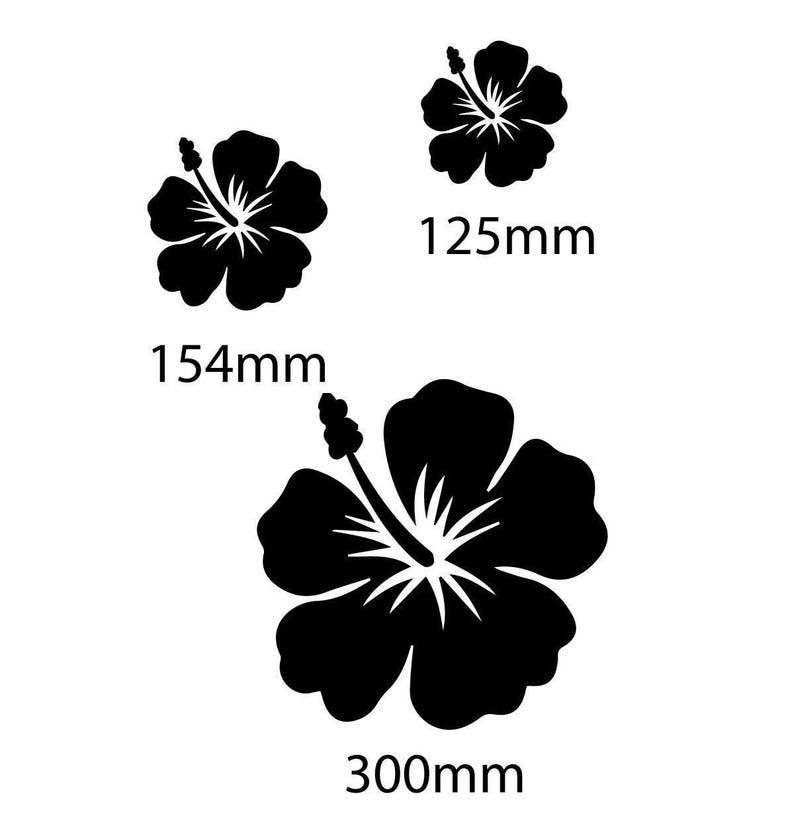 Large Hibiscus Hawaiian Flower Sticker Decal Set of 3 Vehicle Grade - Etsy