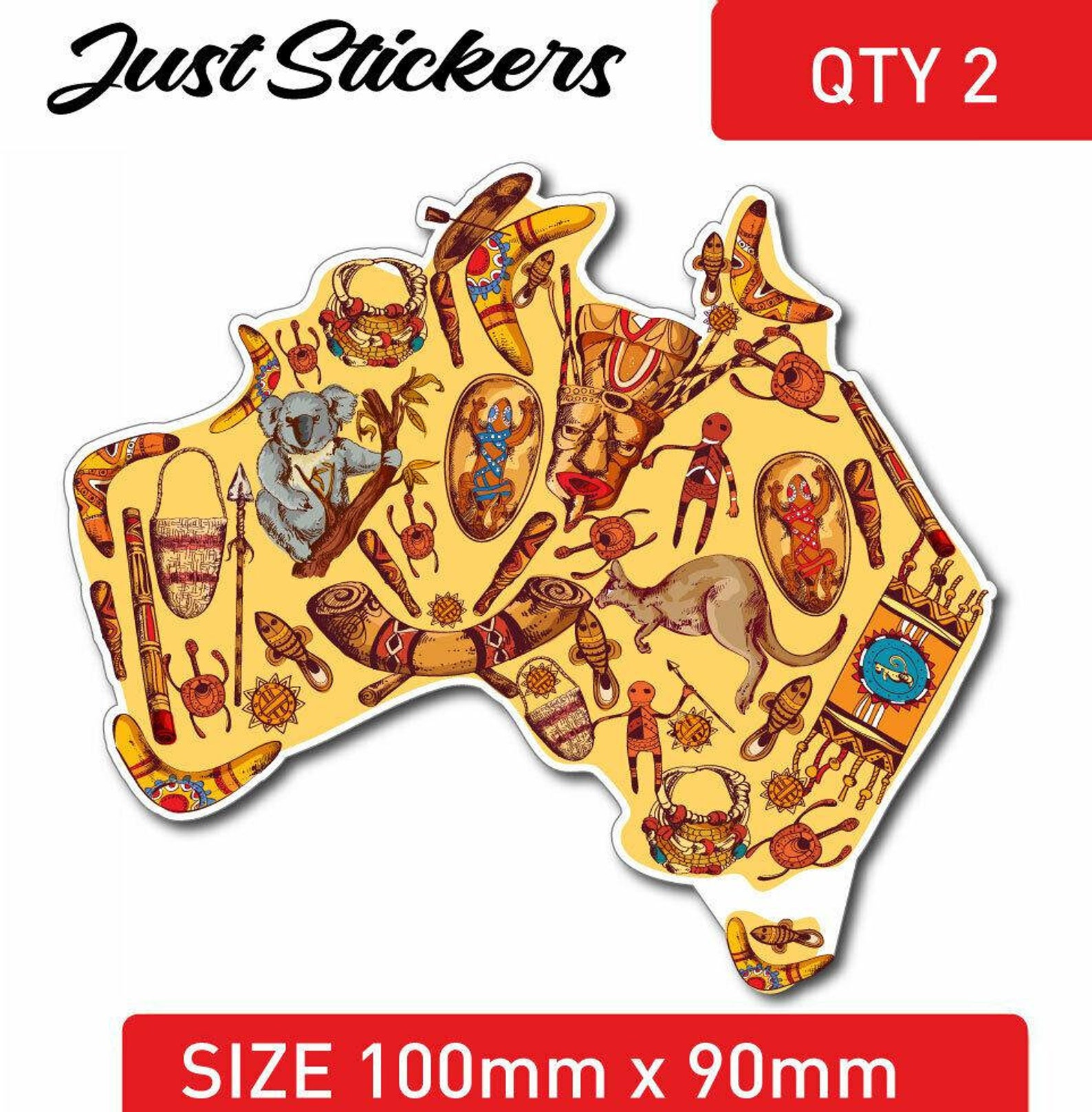 Australian Map Car Sticker Bumper Sticker , Skate , Sticker , Bike ...