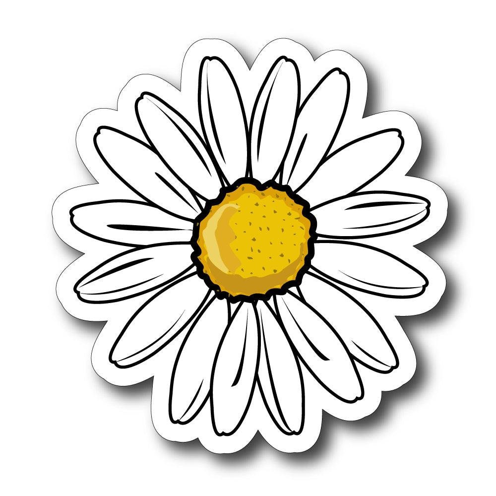 Daisy Flower Sticker Decal, Vehicle , Car , Window, Laptop, Motorhome ...