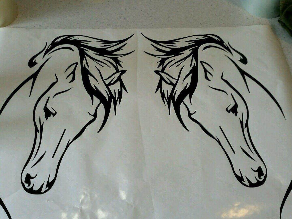 Qty 2 Large Horse Decal Ute 4wd Horse Float Stickers H001 - Etsy