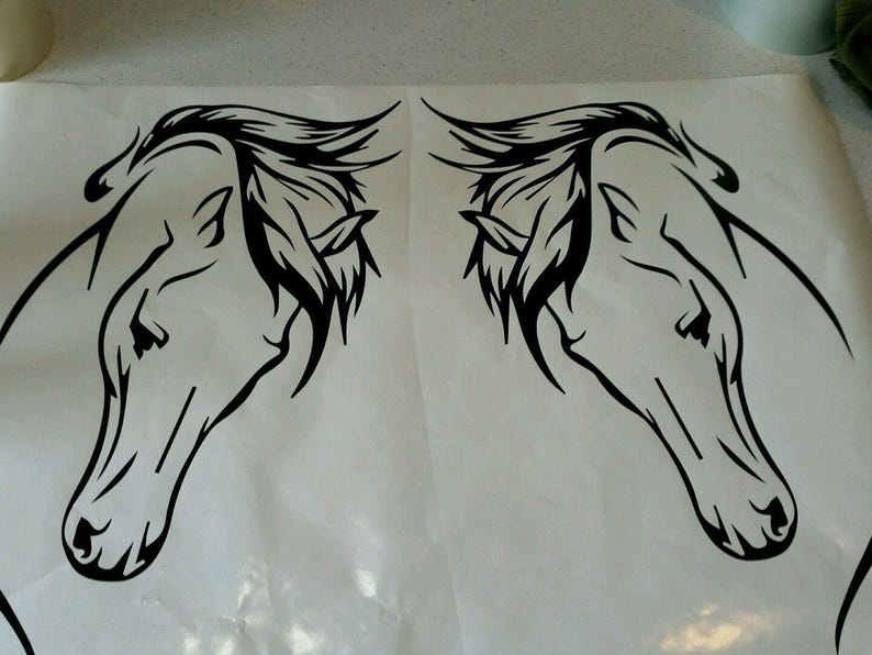 Qty 2 Large Horse Decal Ute 4wd Horse Float Stickers H001 - Etsy