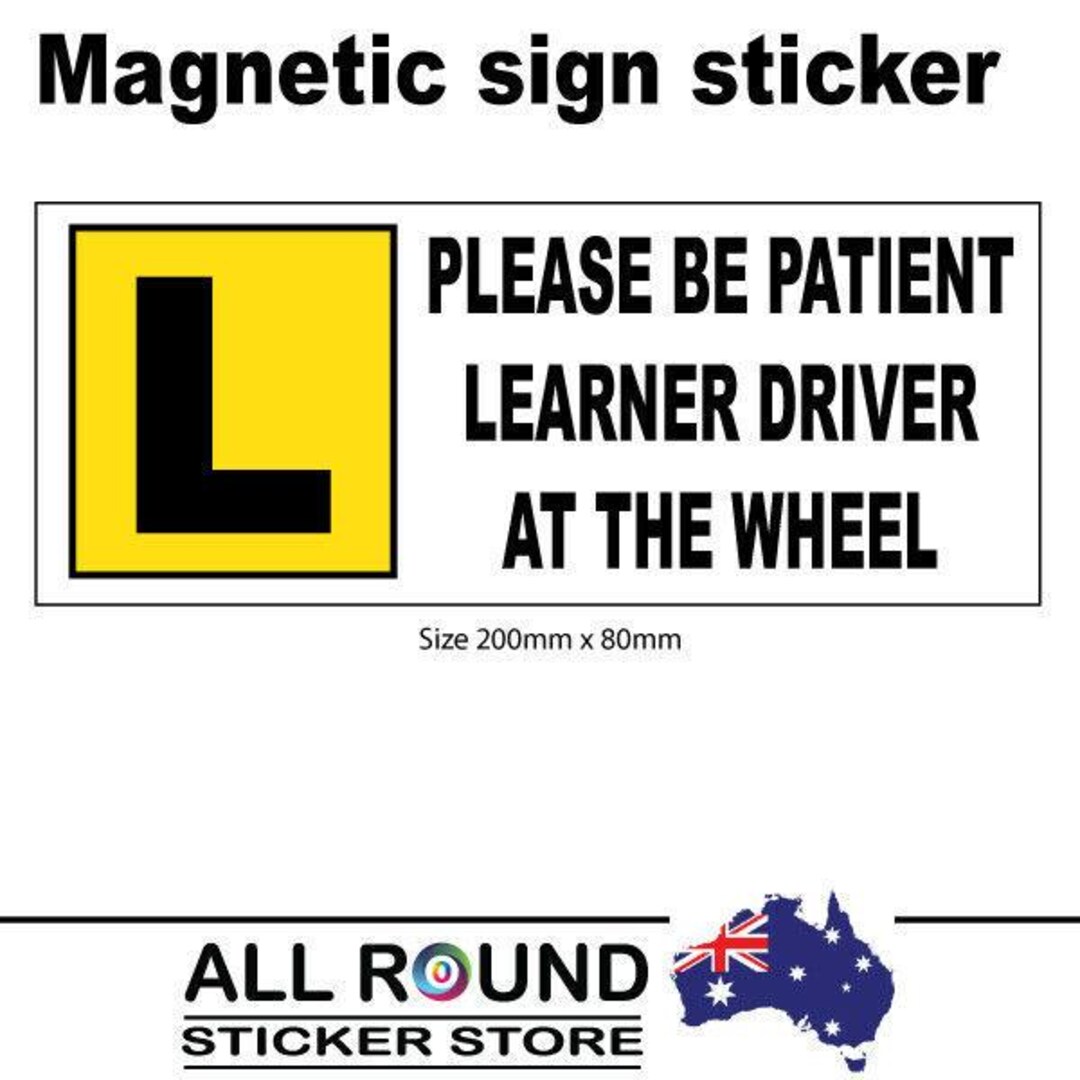 Learner Driver Magnetic Sign Sticker - Etsy