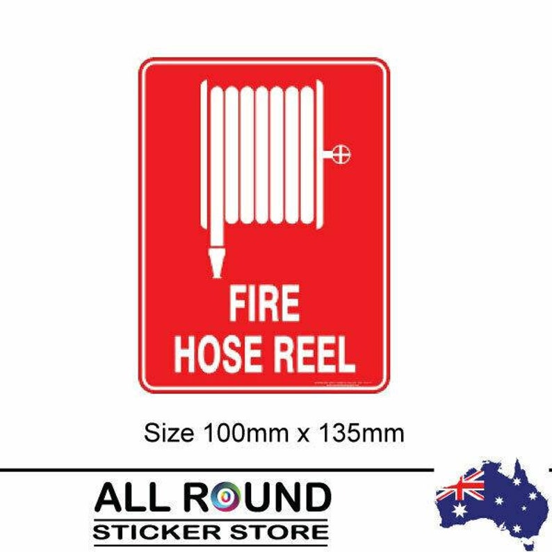 4 X Fire Hose Reel Sticker Sign Popular Ebay Decal - Etsy