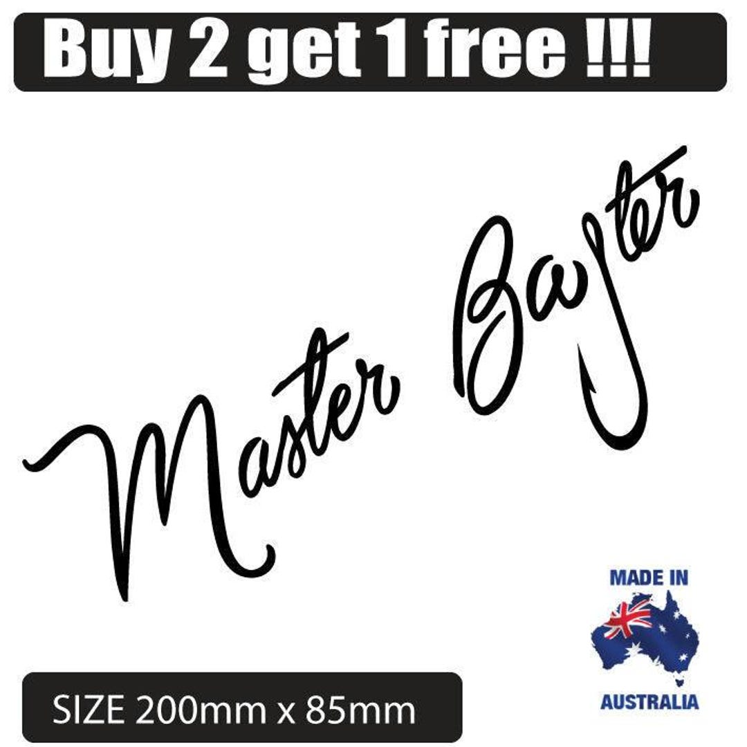 Master Baiter Fishing Sticker, Boat, 4x4 Car Sticker - Etsy