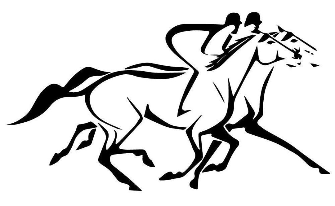 Racing Horse Decal (large) Vehicle Sticker Horse Float - Etsy