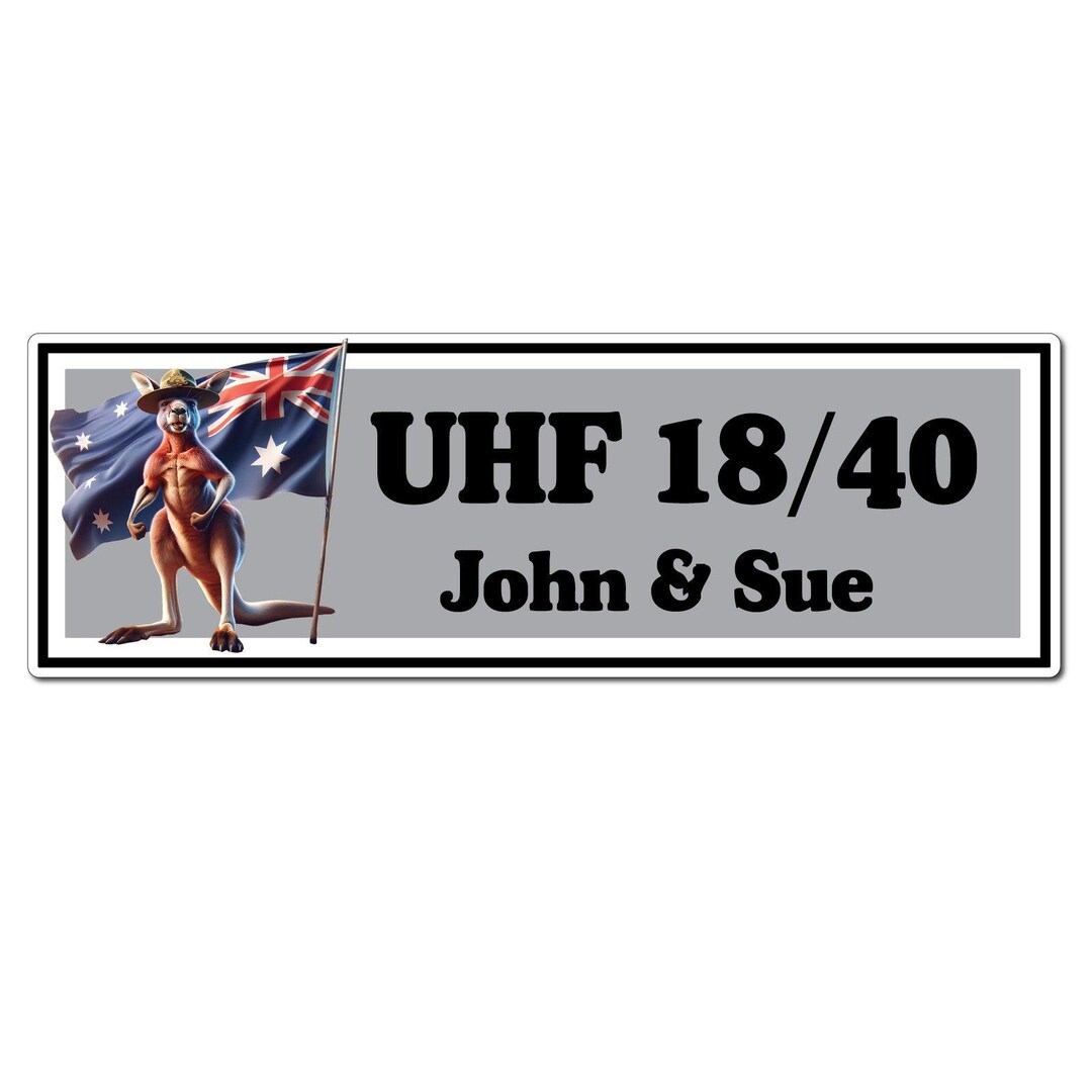Custom Personalized Uhf Sticker Decal Motorhome Camper Vehicle - Etsy