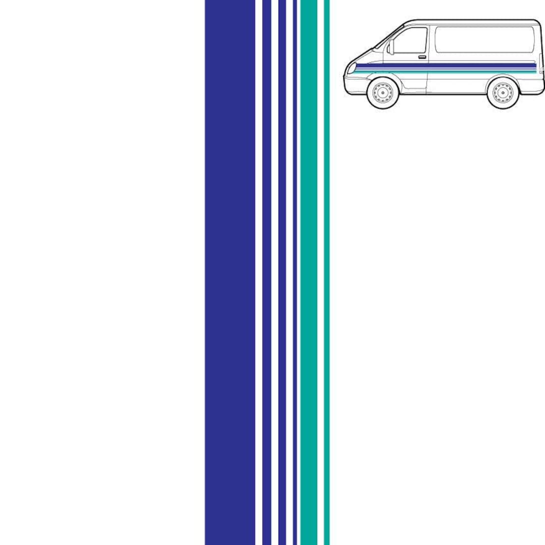 Side Stripe for Van - Retro Style Pinstripe in Teal and Blue Vinyl ...