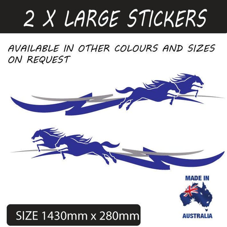 Large Horse Float Pin Stripe Sticker Decal Ute,4wd , Trailer Style 8A ...