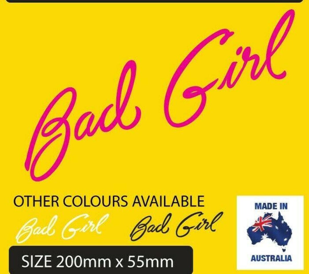 BAD GIRL Car Sticker, Girly Car Sticker - Etsy