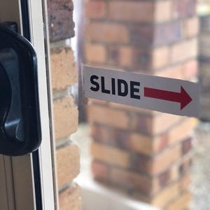 Slide Sticker for Glass Sliding Door Warning Sticker Decal Business ...