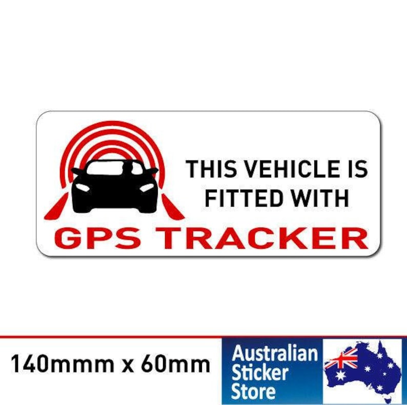 20 X GPS Tracker Fitted Warning Sticker Decal Safety Sign Car - Etsy