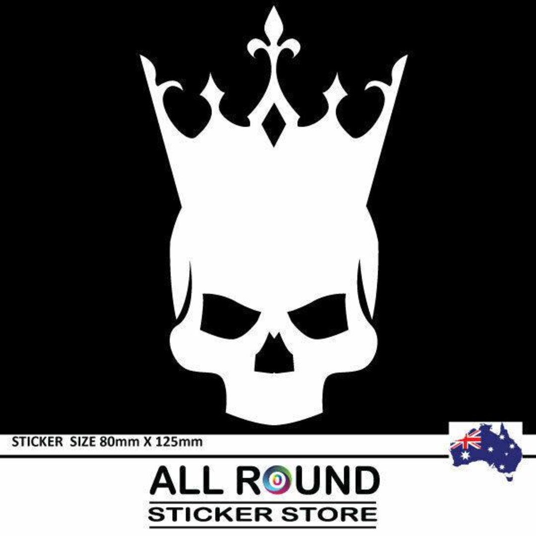 Dark King Skull -biker-helmet-motorcycle--sticker-decal-car-,-laptop - Etsy
