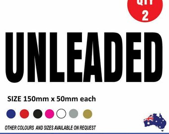 4x Unleaded Only Fuel Petrol Diesel Sticker Decal Fuel Station Fuel ...