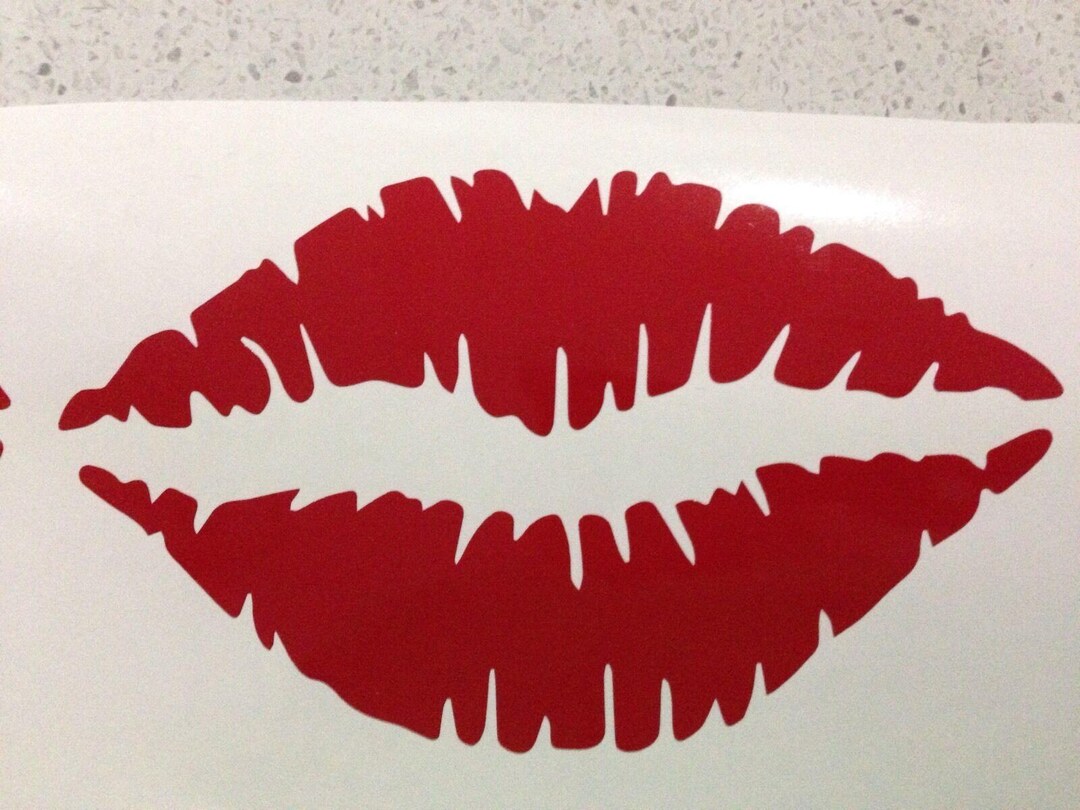 Kiss Lips Car Sticker Decal 20cm Red, Pink or White - Etsy
