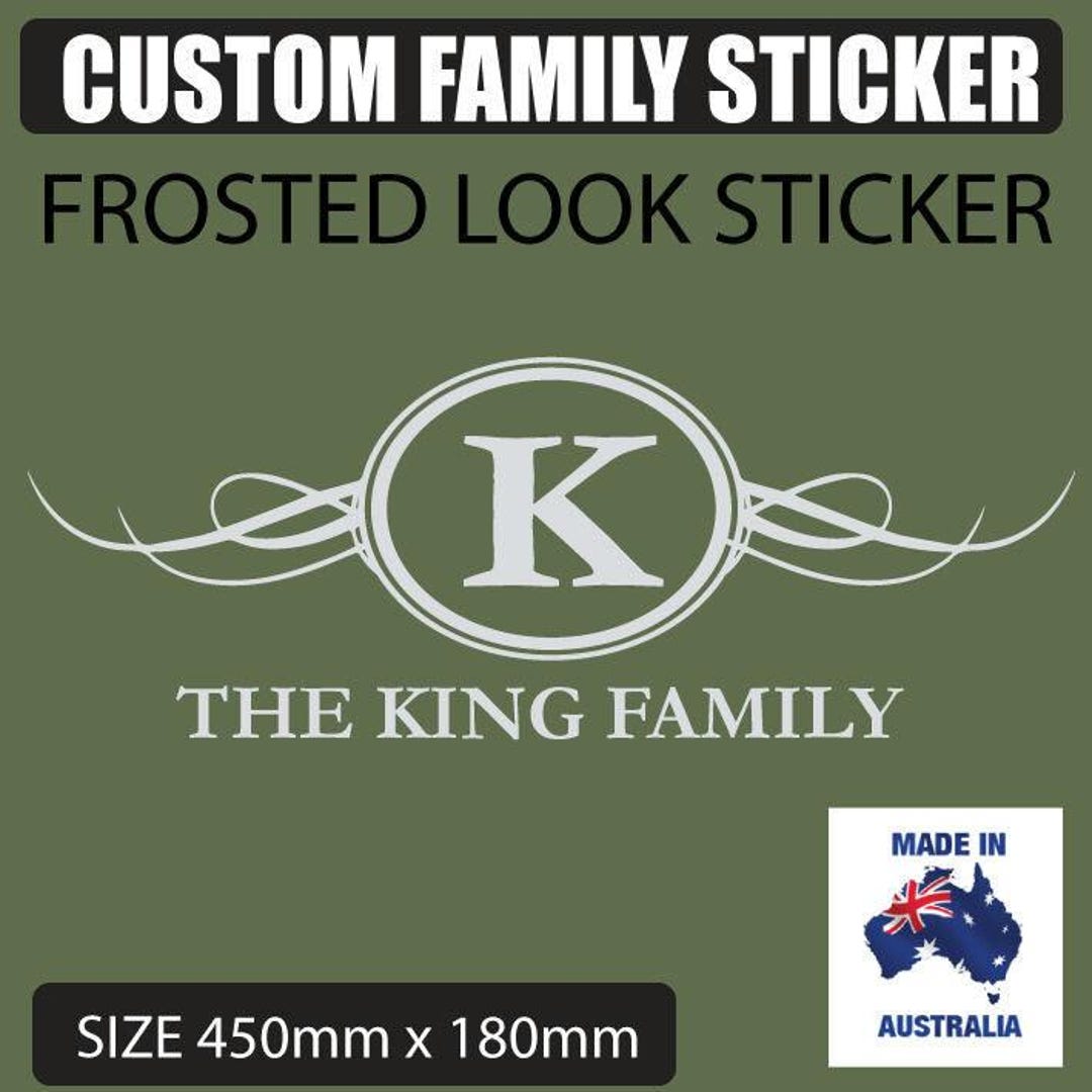 Family Name Frosted Etch Glass Safety Door Window Stickers - Etsy