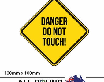 Warning Do Not Touch Shop Retail Display Red Notice Signage Sign ...