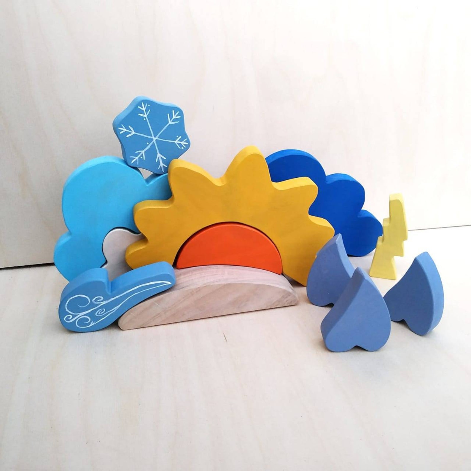 Weather Blocks Set, Waldorf Inspired, Weather Blocks, Nature Stackers ...