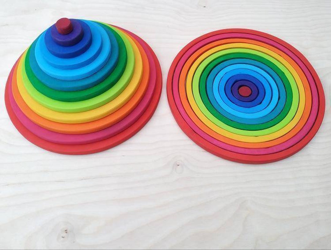 Rainbow Concentric Circles and Rings - Etsy