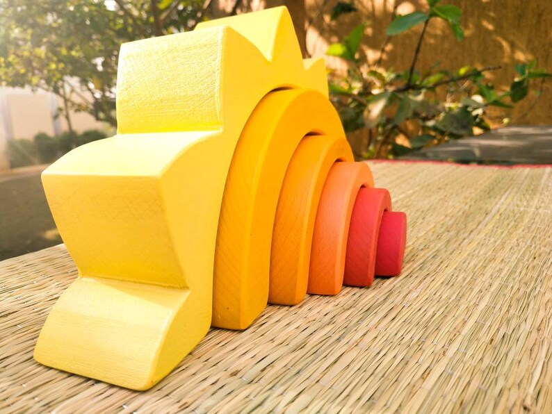 Sun Stacker, Sunrise Stacker, Sunset Stacker, Waldorf Toys, Nature ...