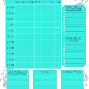 Printable Weekly Planner - Etsy