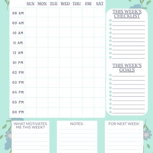 Printable Weekly Planner - Etsy