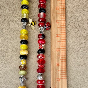 Ladybug or Honey Bee Garden Wand, Glass Beaded Garden Stake, Jeweled ...