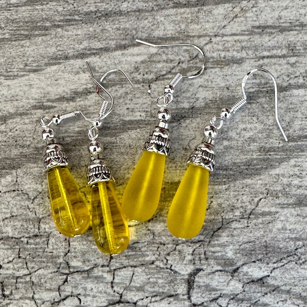 Yellow Earrings - Etsy