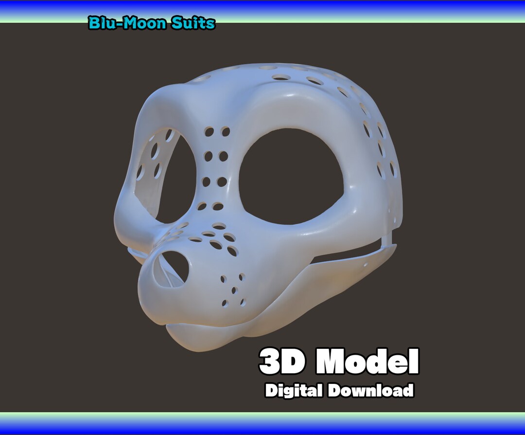 Canine Moving Jaw 3d-model STL Fursuit Head Base for 3d-printing - Etsy ...