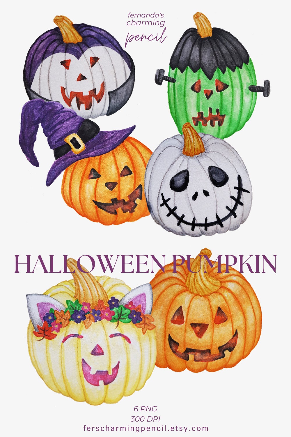 Halloween Pumpkin Clipart, Jack O Lantern Skull Unicorn, Dracula ...