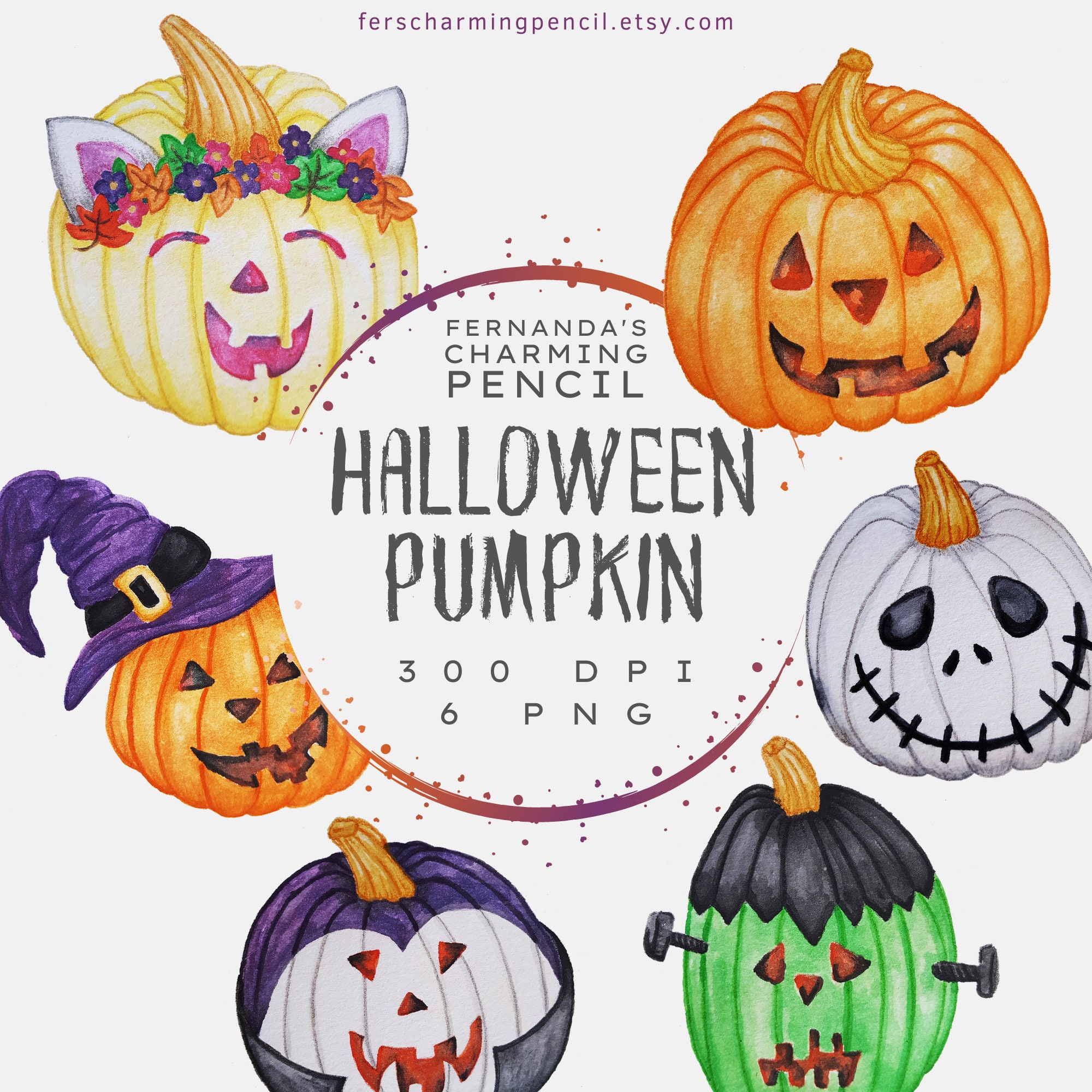 Halloween Pumpkin Clipart, Jack O Lantern Skull Unicorn, Dracula ...