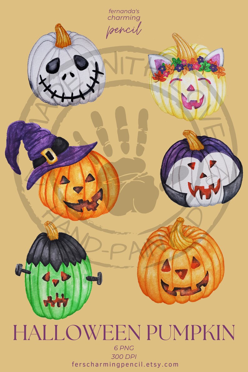 Halloween Pumpkin Clipart, Jack O Lantern Skull Unicorn, Dracula ...