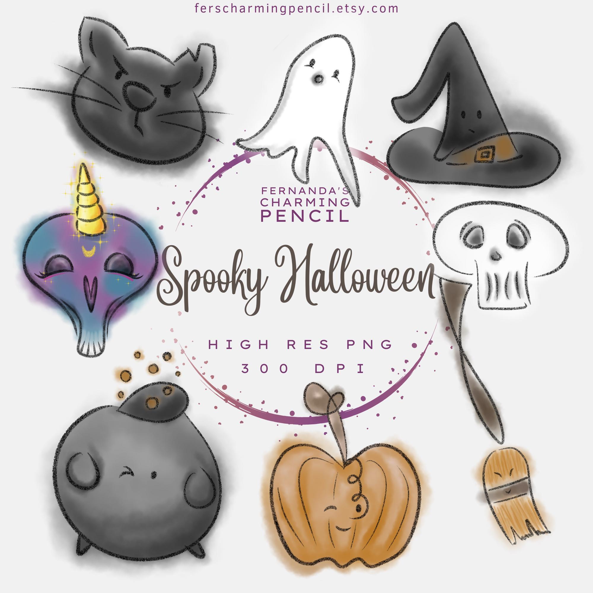 Halloween Cute Watercolor Clipart PNG Kids Halloween Party Halloween ...