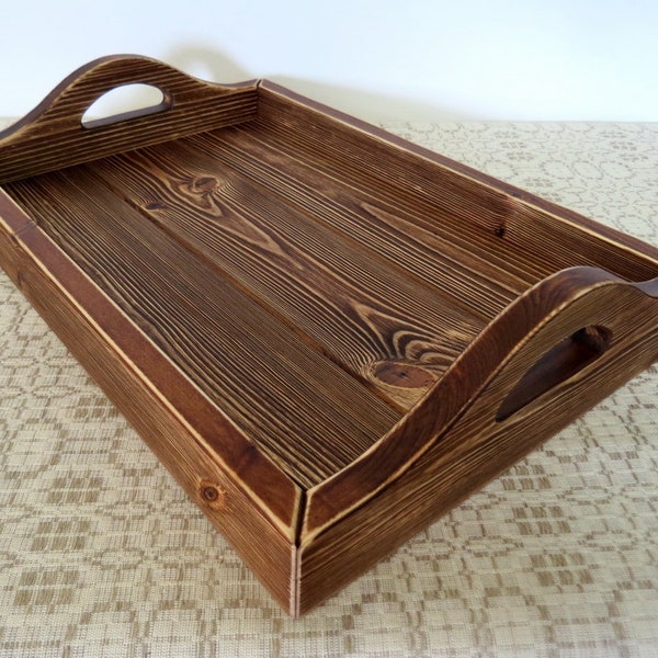 Rustic Wood Tray - Etsy