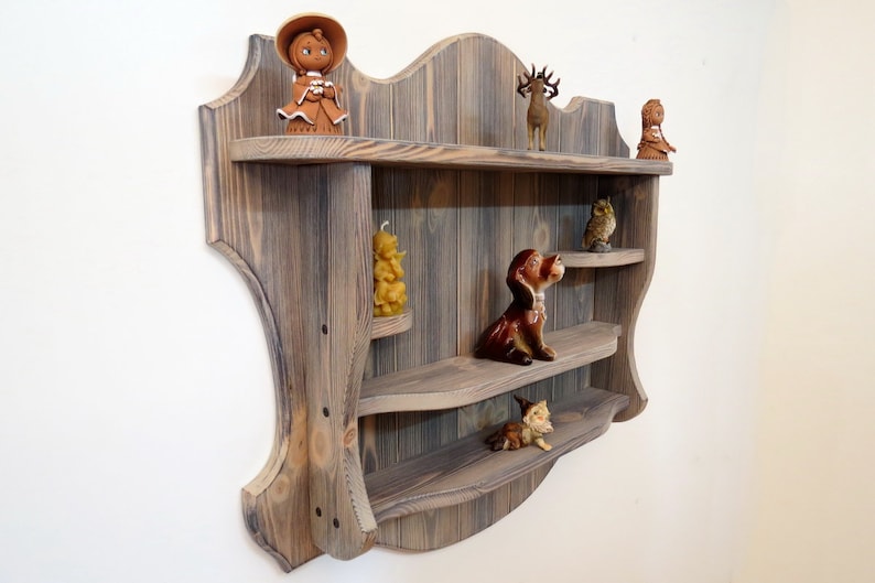 Rustic Shelf Wood Hanging Rack Farmhouse Rack Float Shelf Hanging ...