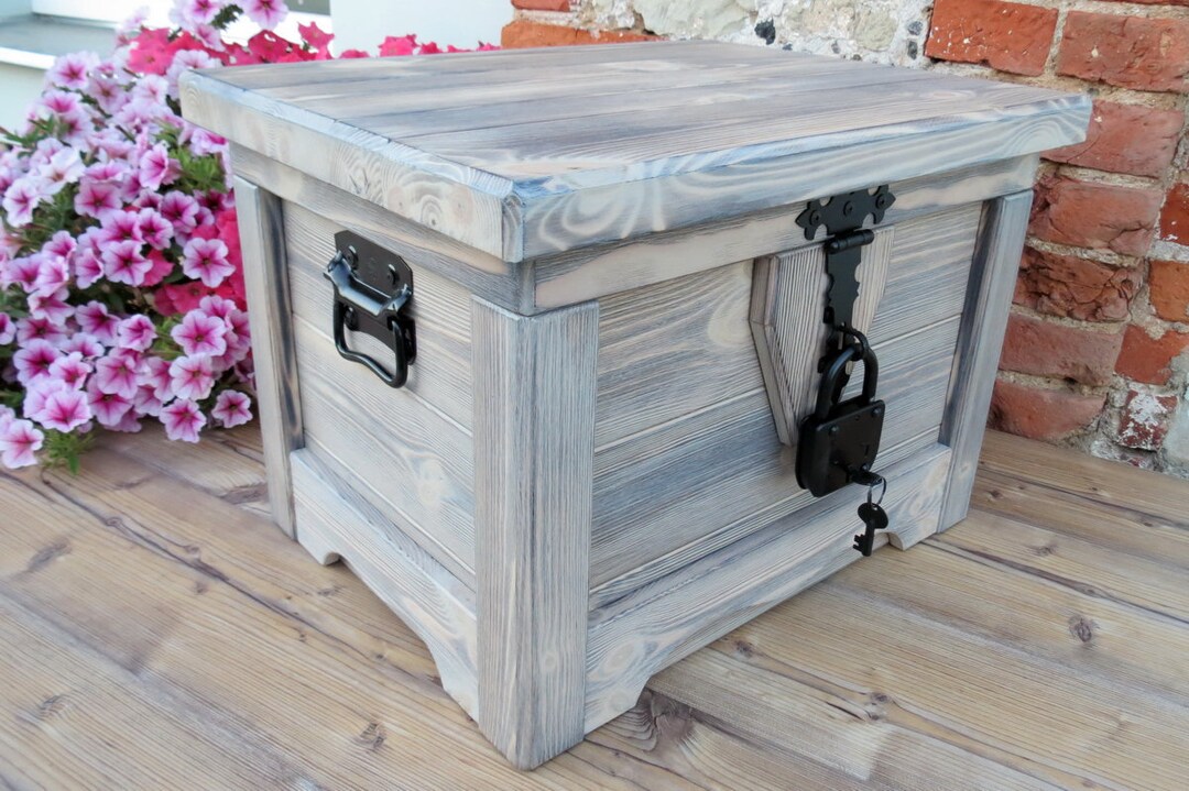 Treasure Box Kids Farmhouse Decor Rustic Country Gray Rustic Wood Chest ...