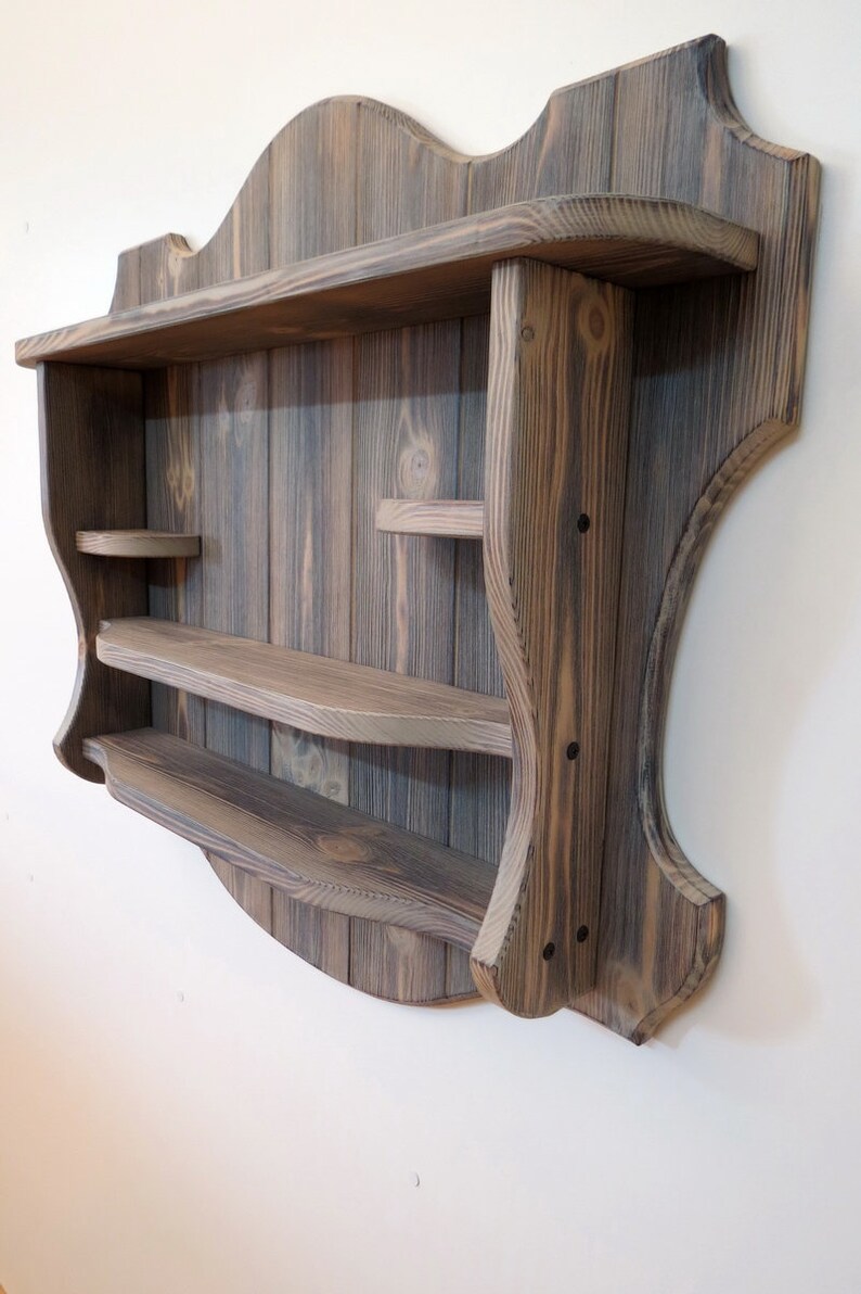 Rustic Shelf Wood Hanging Rack Farmhouse Rack Float Shelf Hanging ...