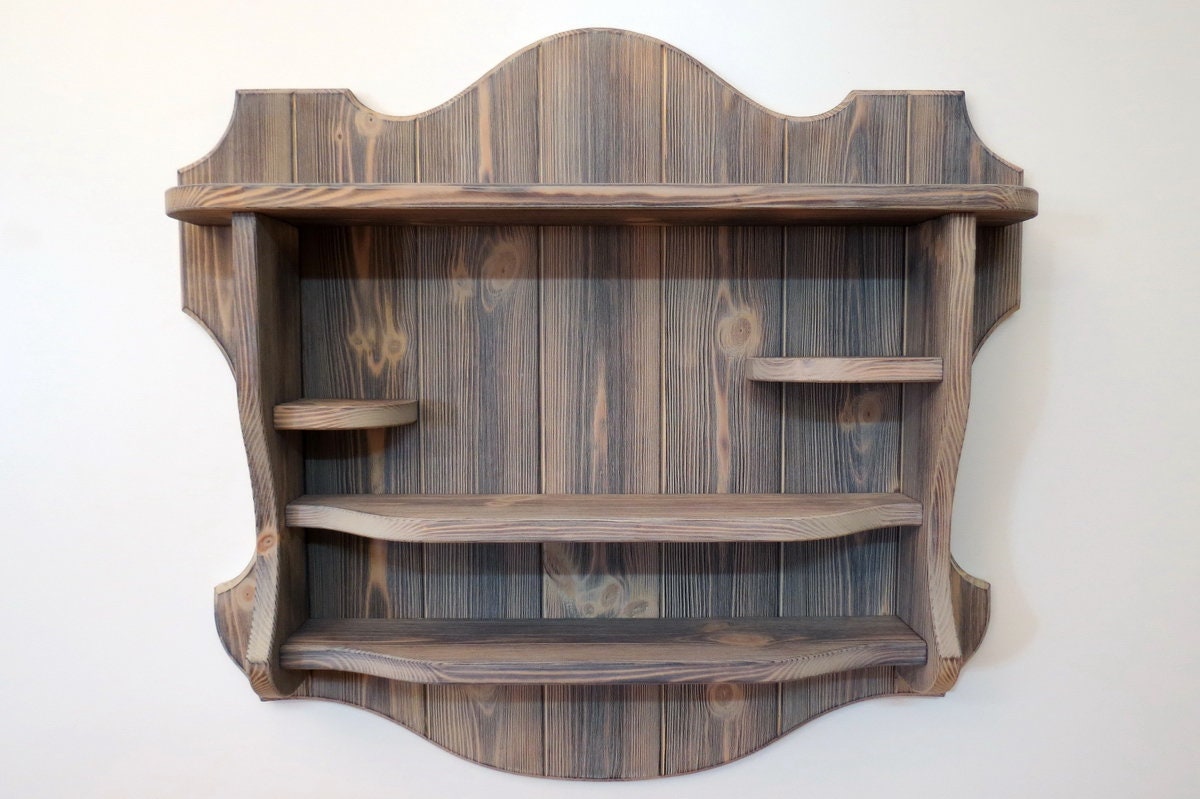 Rustic Shelf Wood Hanging Rack Farmhouse Rack Float Shelf Hanging ...