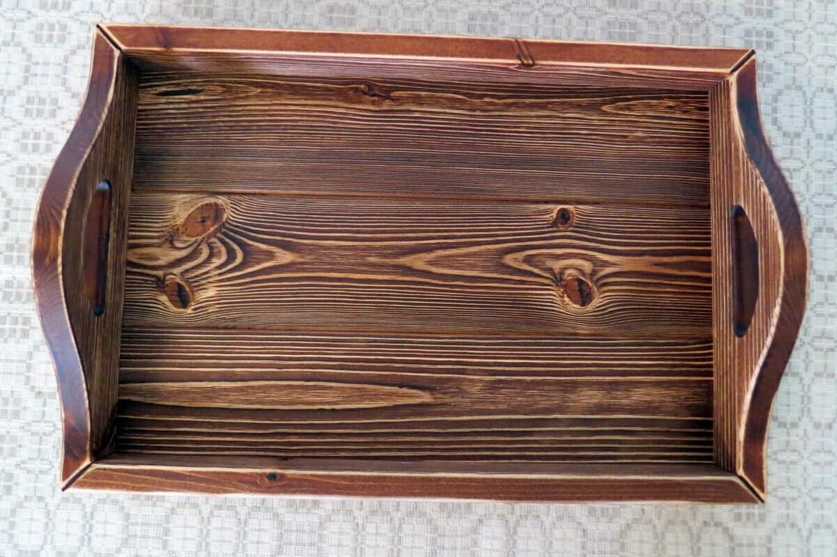 Rustic Wood Tray Weathered Wood Tray Farmhouse Wood Tray Table Tray ...