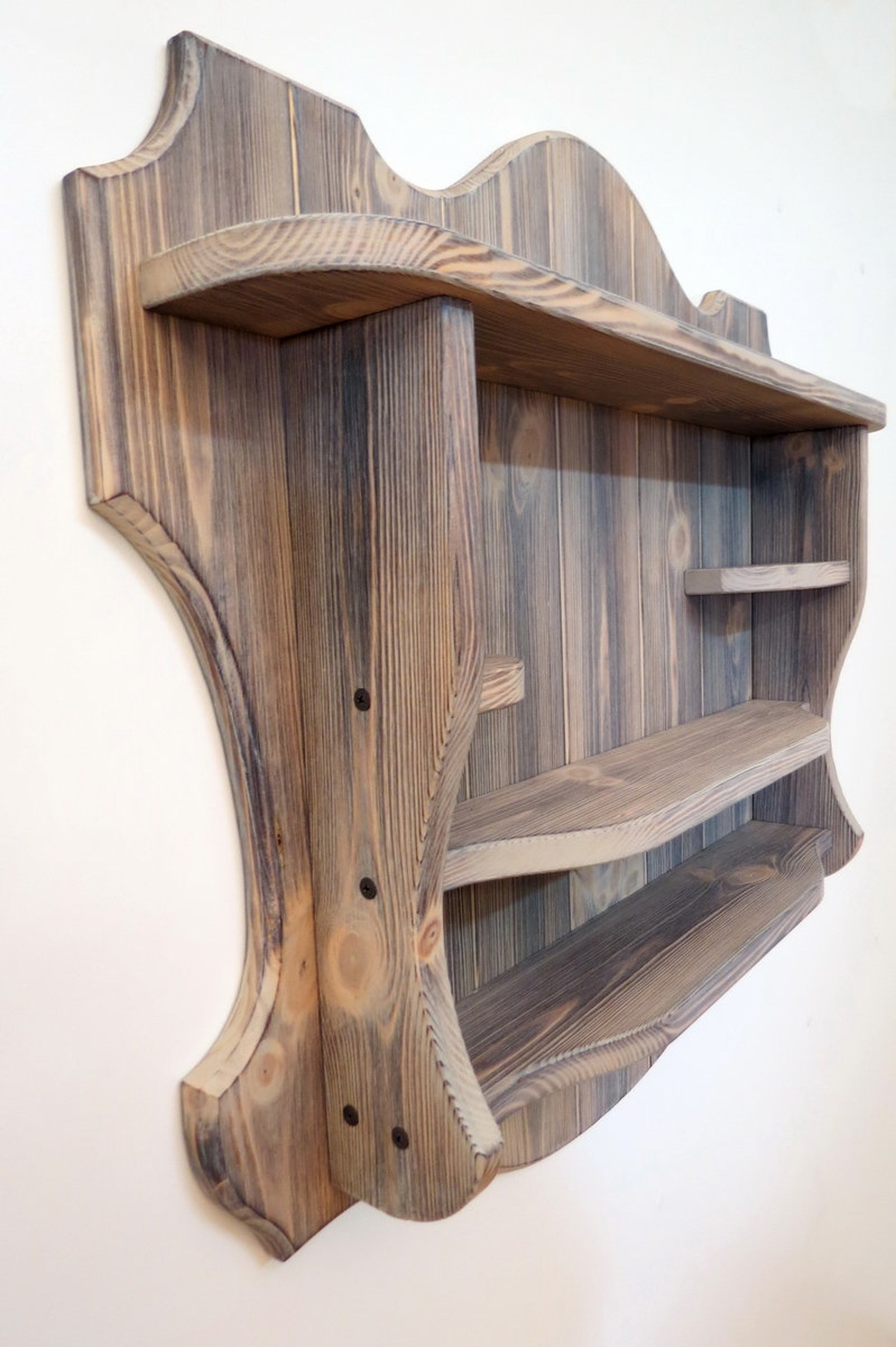Rustic Shelf Wood Hanging Rack Farmhouse Rack Float Shelf Hanging ...