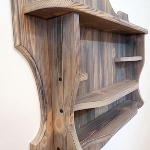 Rustic Shelf Wood Hanging Rack Farmhouse Rack Float Shelf Hanging ...