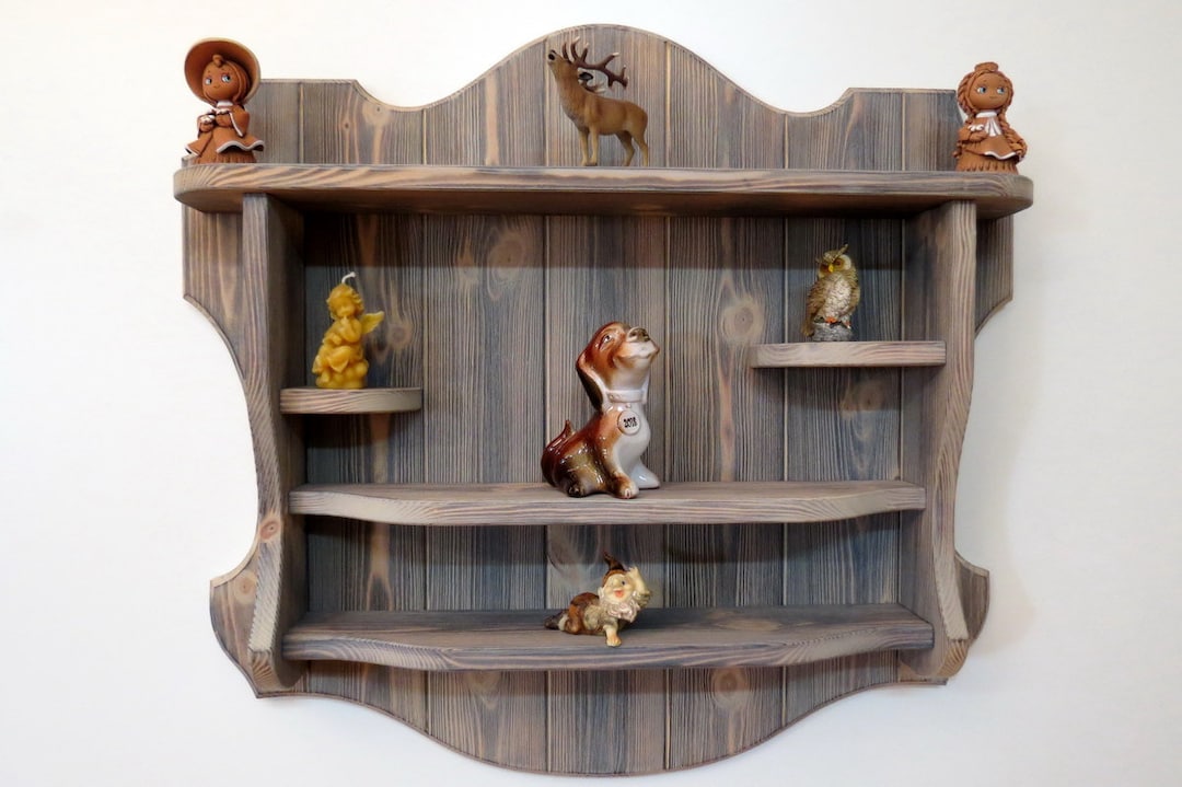 Rustic Shelf Wood Hanging Rack Farmhouse Rack Float Shelf Hanging ...