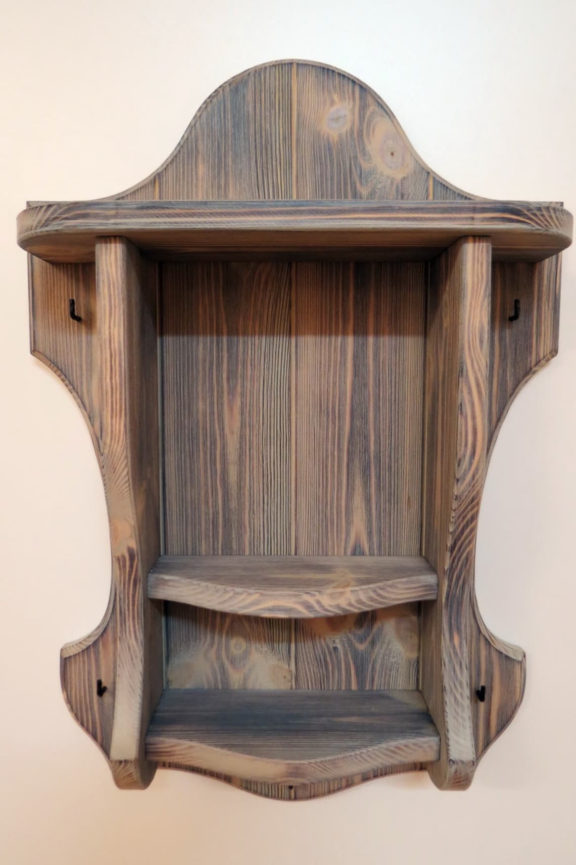 Wood Key Holder Small Rustic Shelf Wall Wood Shelf Shelf With - Etsy Canada