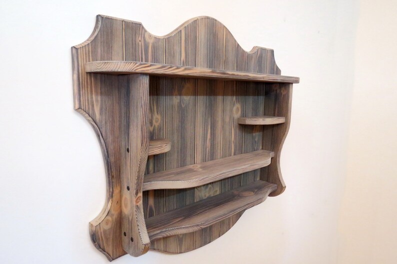 Rustic Shelf Wood Hanging Rack Farmhouse Rack Float Shelf Hanging ...