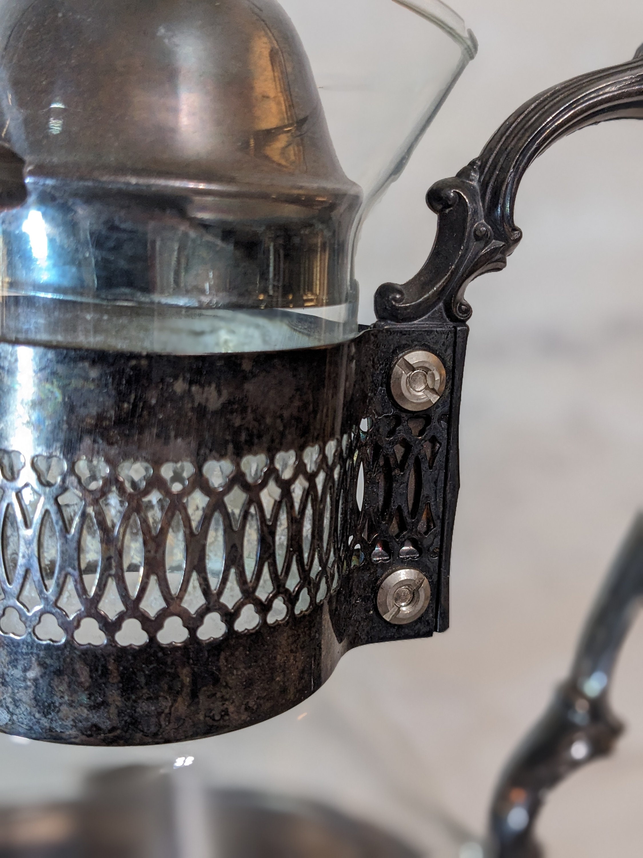 Vintage Silver Coffee / Tea Carafe With Warming Stand - Etsy